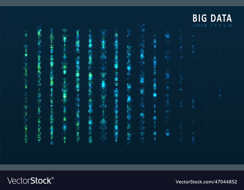 Stream of encoded data Royalty Free Vector Image