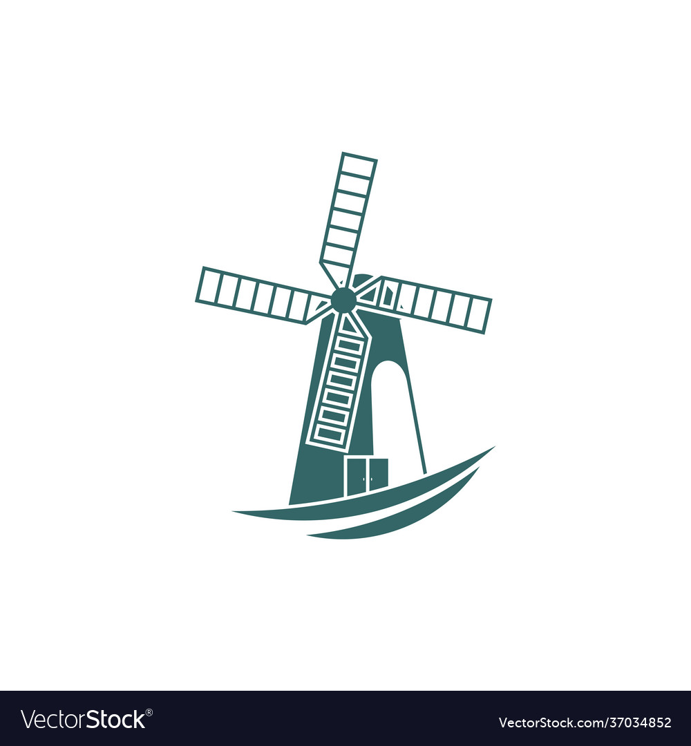 Windmill logo design creative Royalty Free Vector Image
