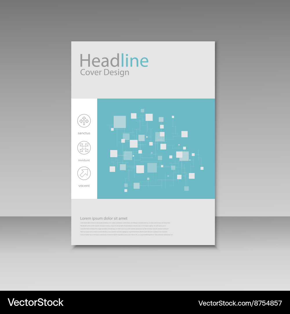 Brochure of abstract texture with squares Vector Image