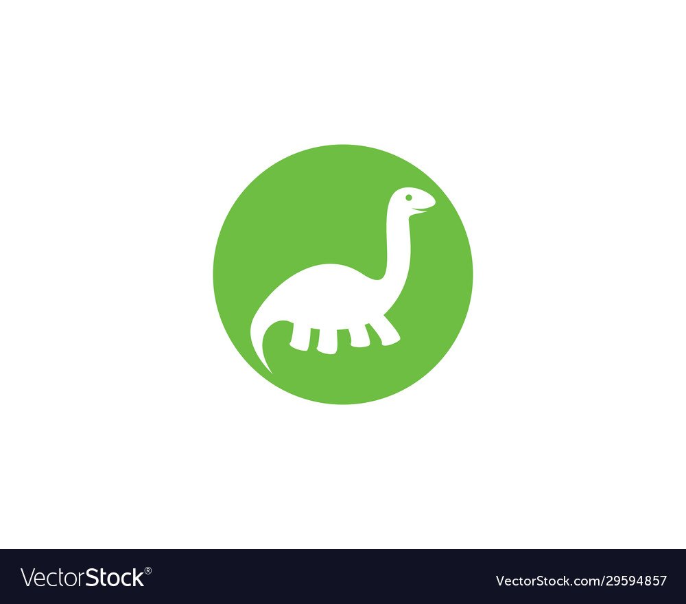 Brontosaurus logo template icon Royalty Free Vector Image