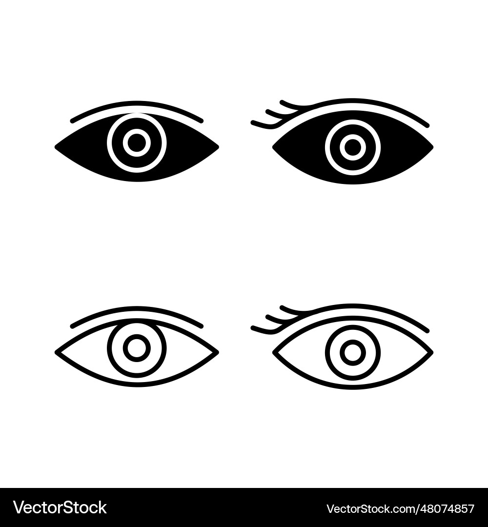 Eye icon look and vision icon eye icon Royalty Free Vector