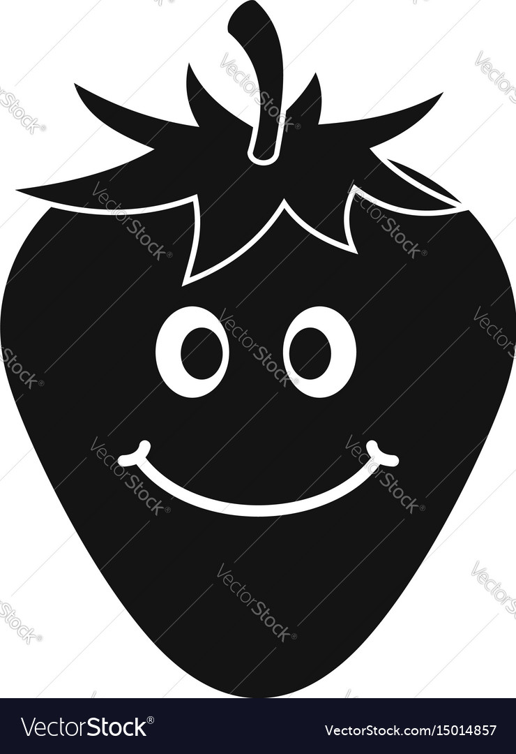 Ripe smiling strawberry icon simple Royalty Free Vector Ripe smiling strawberry icon simple Royalty Free Vector