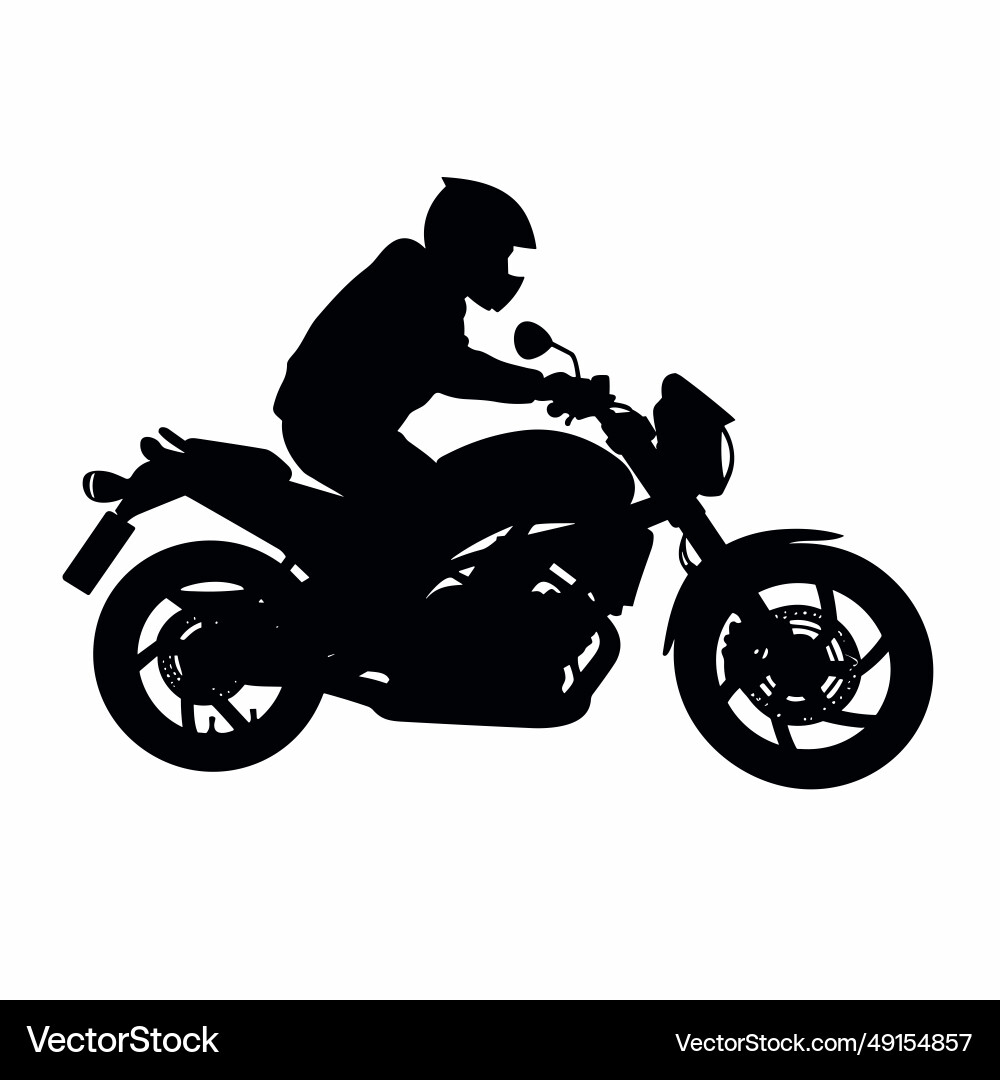 Road biker black icon on white background road Vector Image
