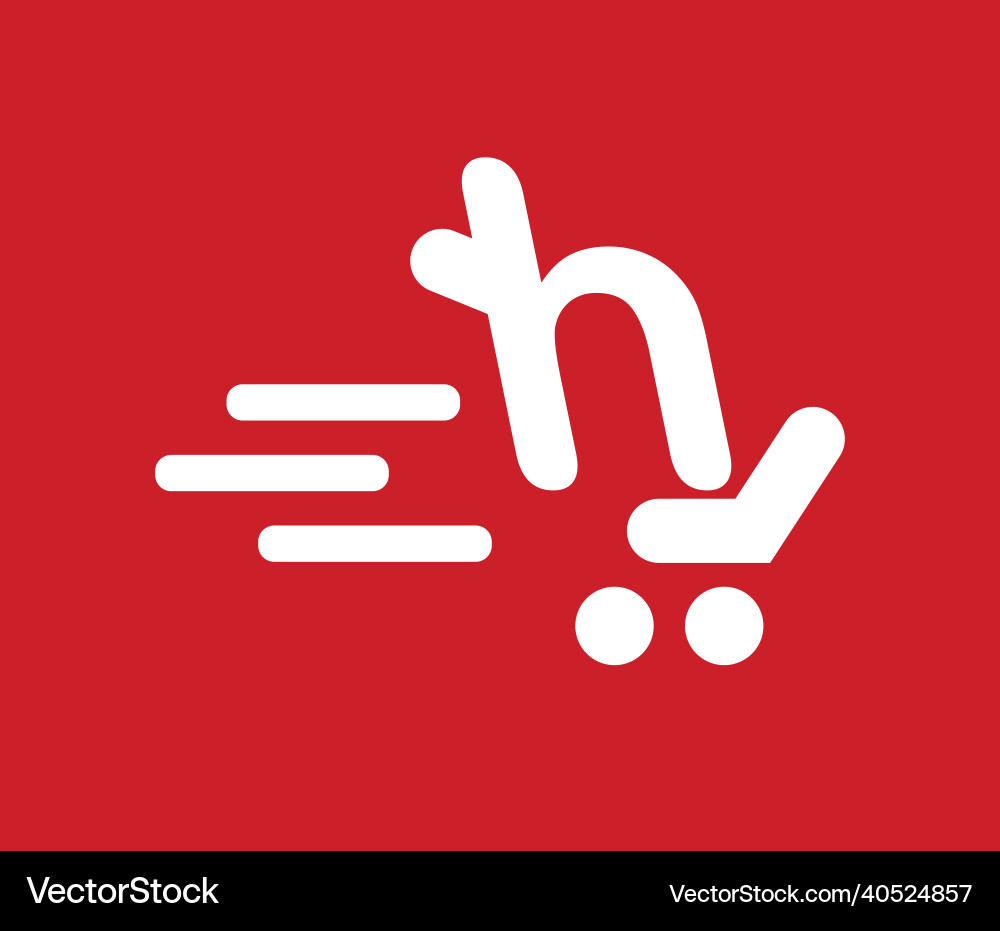 Shopping cart icon for h Royalty Free Vector Image