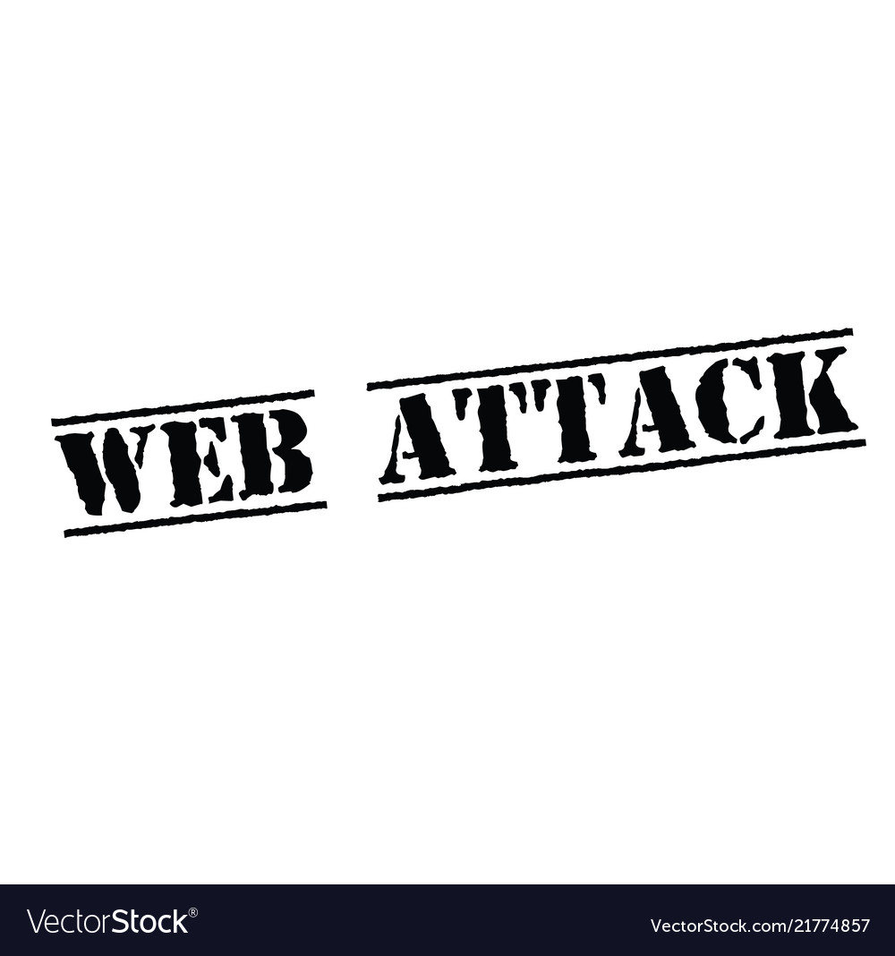 Web attack rubber stamp Royalty Free Vector Image