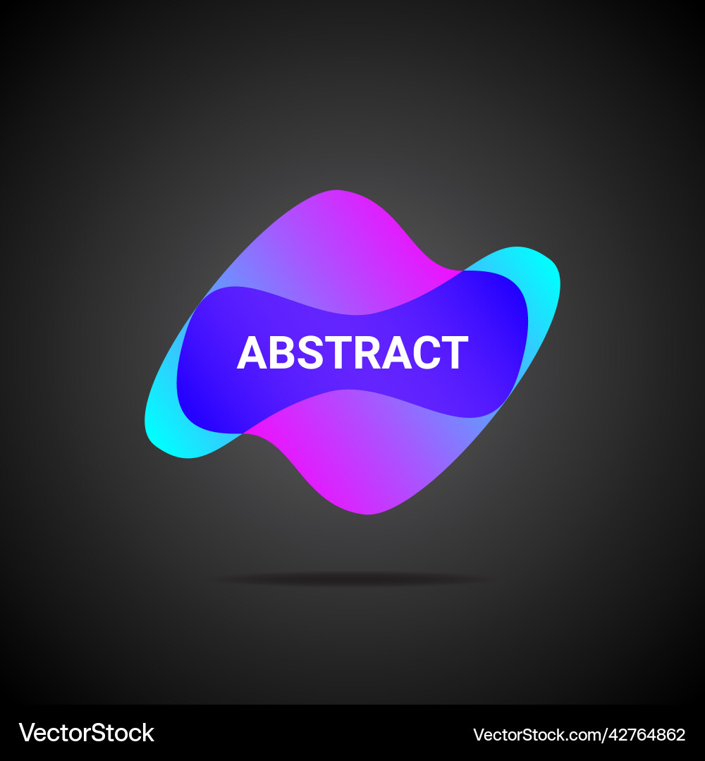 Abstract fluid logo colorful symbol consists Vector Image