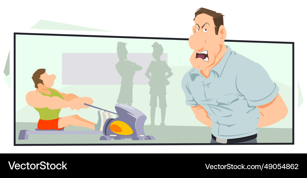 Athletic man fitness instructor for internet Vector Image