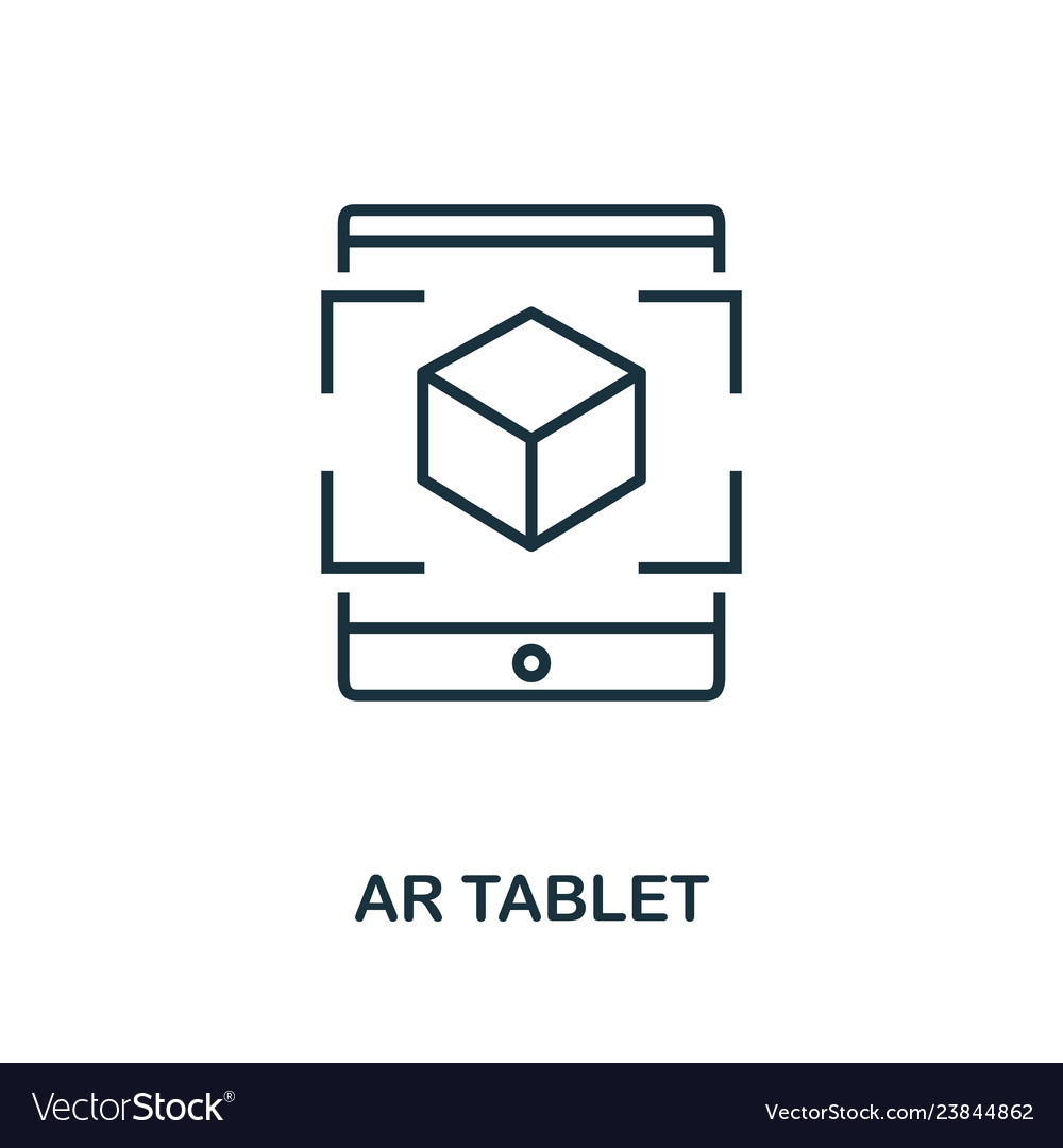 Augmented reality tablet icon monochrome style Vector Image Augmented reality tablet icon monochrome style Vector Image