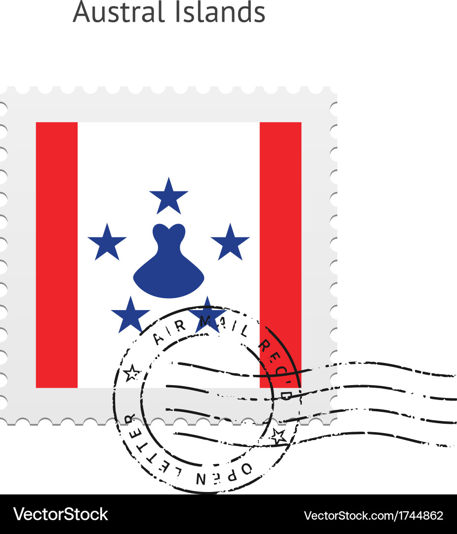 Australia flag postage stamp Royalty Free Vector Image
