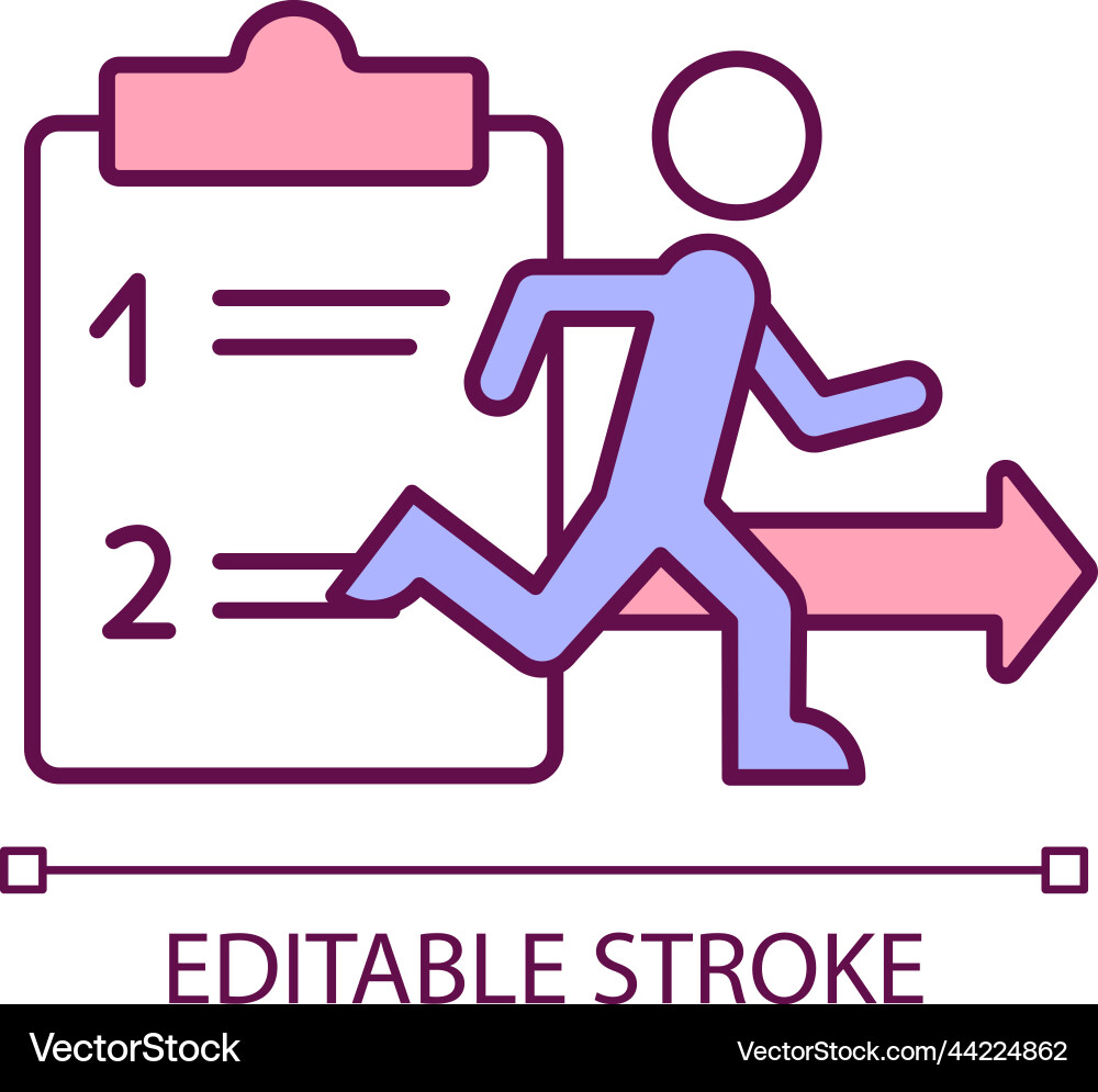 Avoidance of work duties rgb color icon Royalty Free Vector