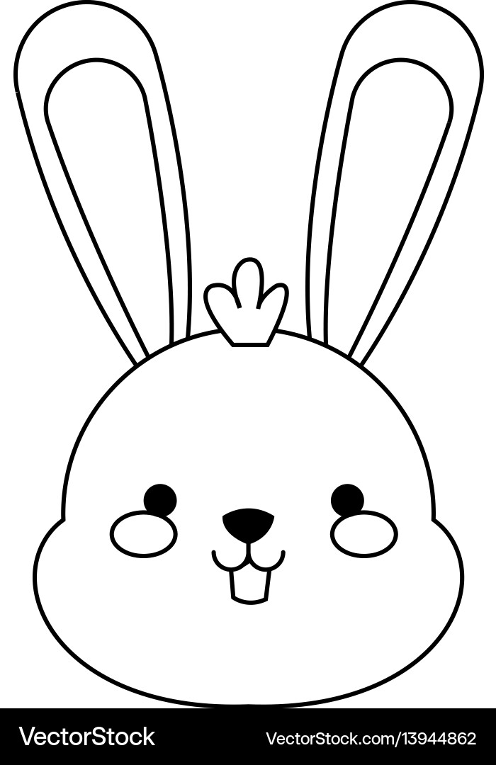 Cute bunny icon Royalty Free Vector Image - VectorStock
