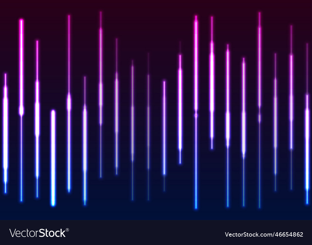 Glowing blue purple neon laser lines abstract Vector Image