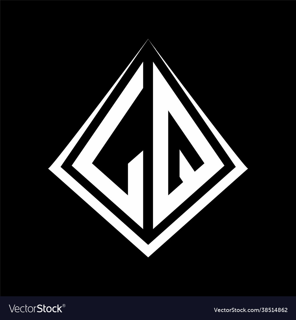 Lq logo letters monogram with prisma shape design Vector Image