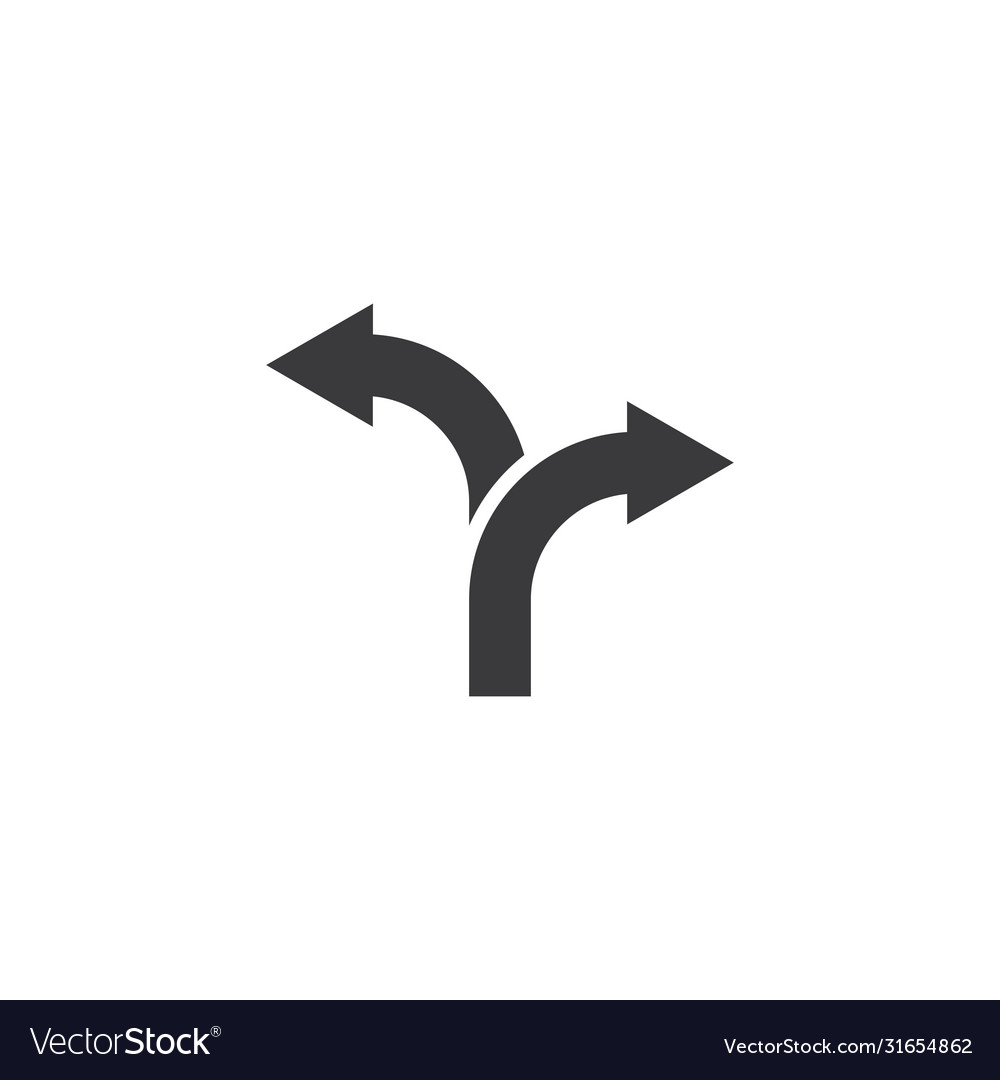 Road Intersection Icon Royalty Free Vector Image