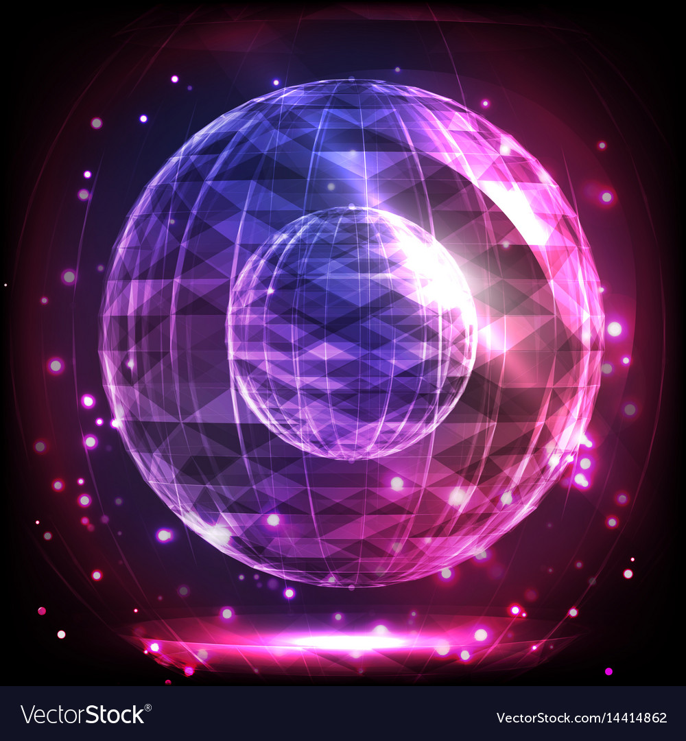 Sphere consisting of triangles and lines Vector Image