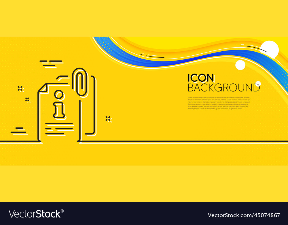 Attached info line icon information guide sign Vector Image