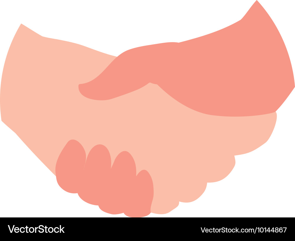 Deal hand shake gesture business icon Royalty Free Vector