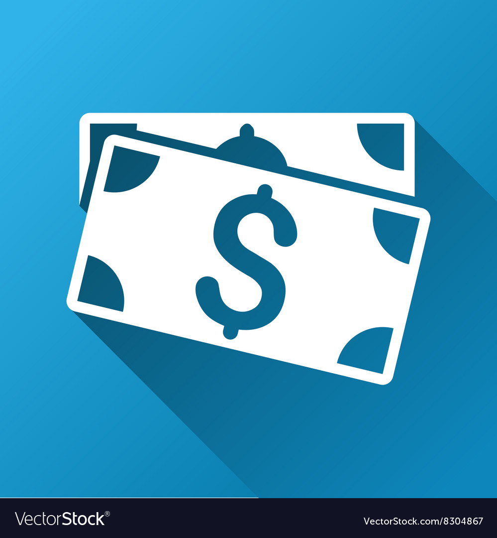 Dollar banknotes gradient square icon Royalty Free Vector