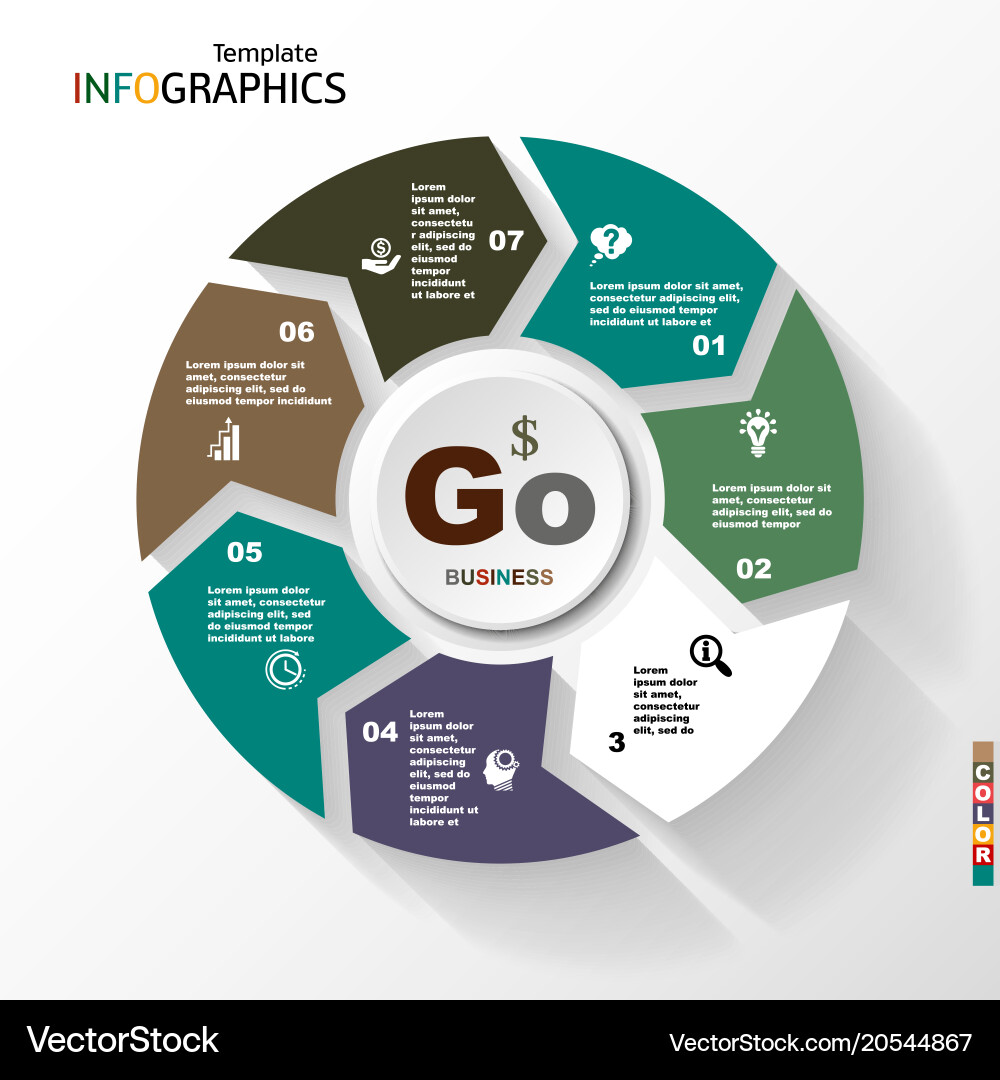 Infographic geometric graph business concept Vector Image