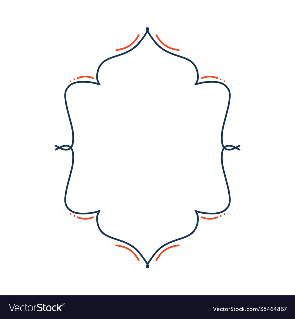 Line frame simple border decoration Royalty Free Vector