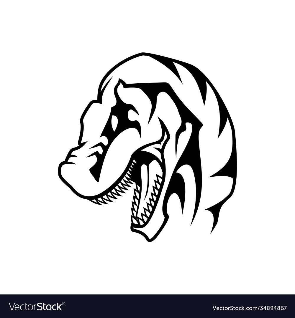 Rex raptor logo template Royalty Free Vector Image