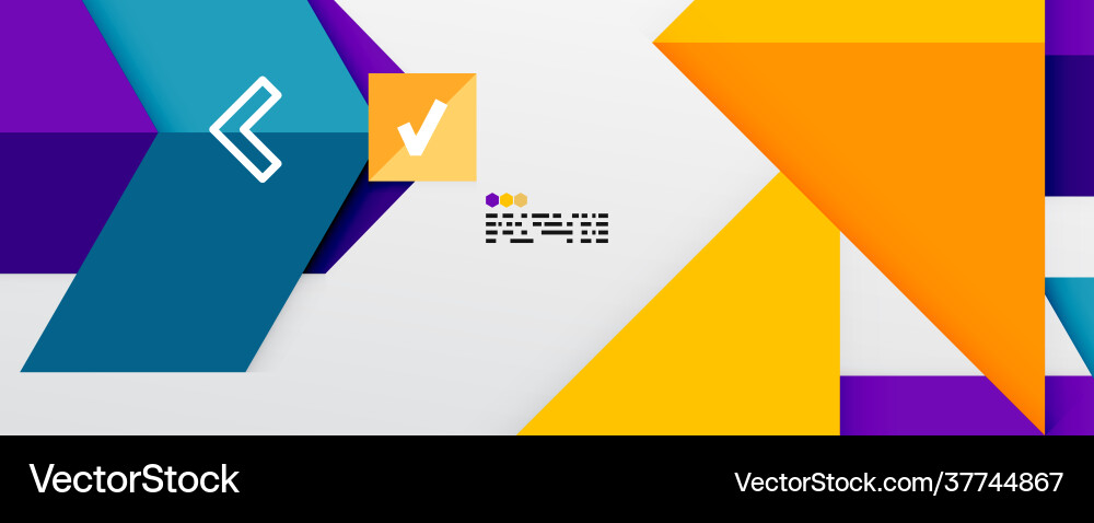 Shiny color triangles and geometric shapes Vector Image