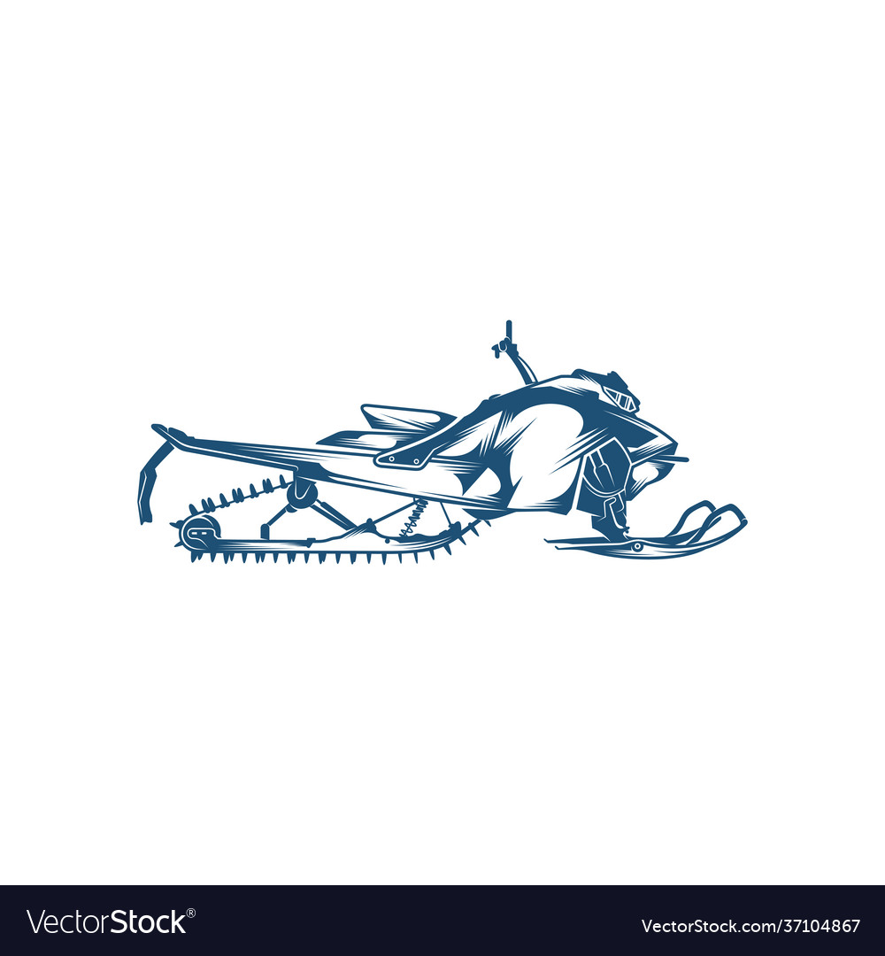 Snowmobile design creative logo Royalty Free Vector Image