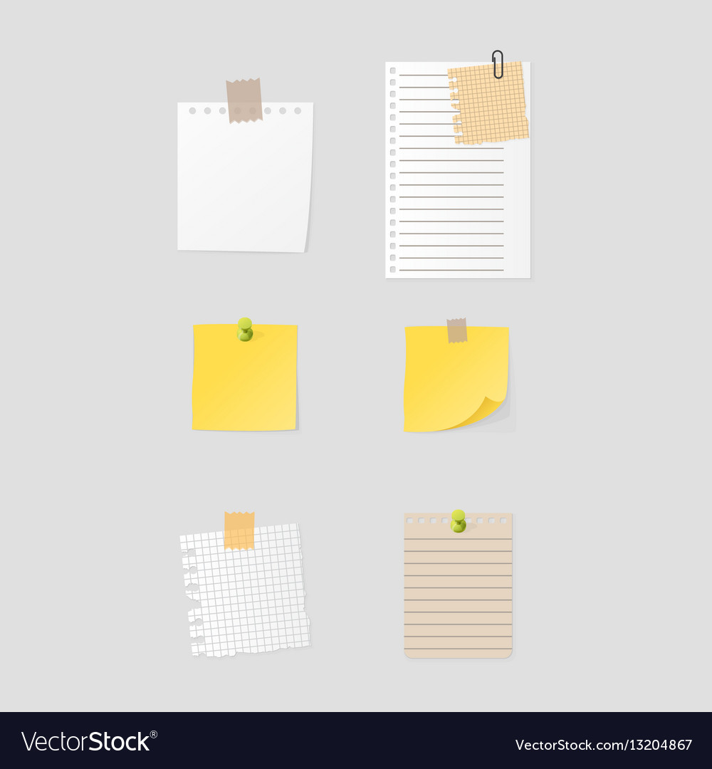 Sticker notes Royalty Free Vector Image - VectorStock