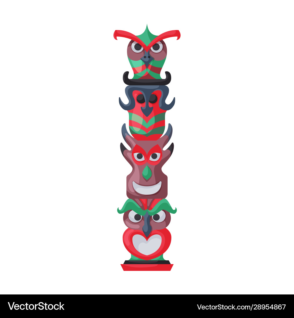 Totem iconcartoon icon isolated Royalty Free Vector Image