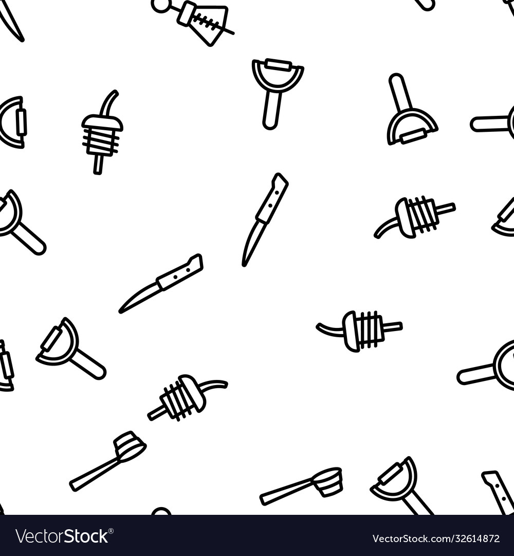 Bartender equipment seamless pattern Royalty Free Vector