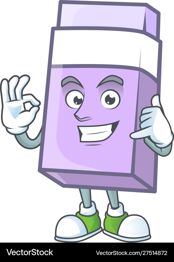 Call me eraser cartoon isolated on white Vector Image