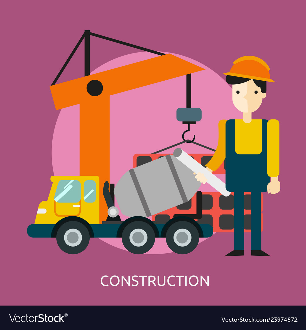 Construction conceptual design Royalty Free Vector Image