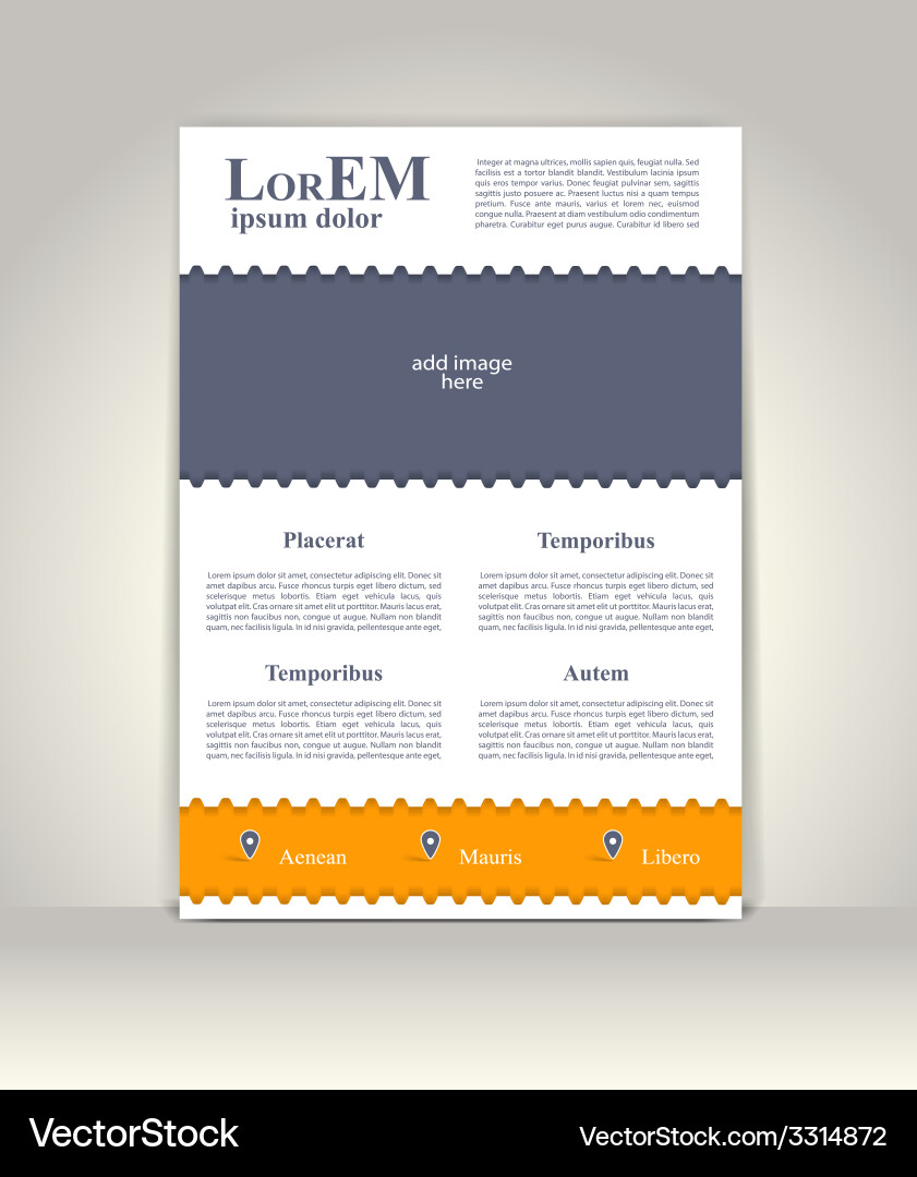 Flyer brochure or magazine cover template Vector Image