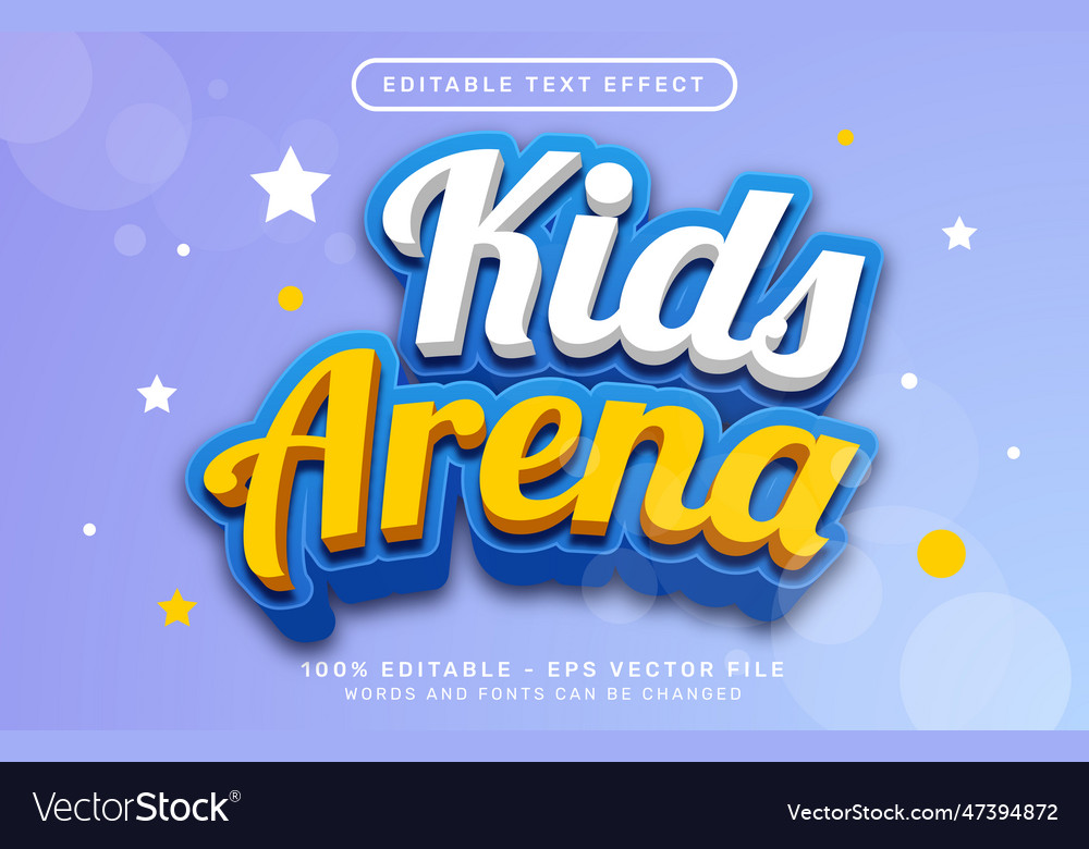 Goodbye 3d editable text effect template Vector Image