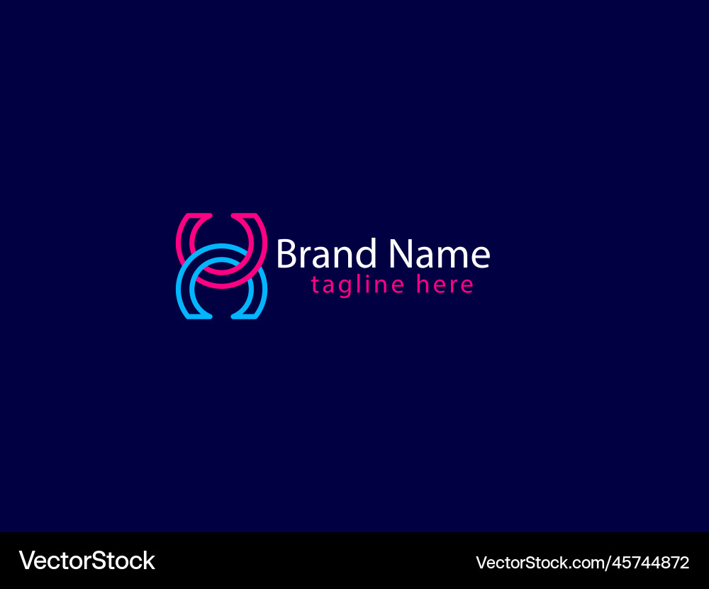 H letter logo design - company Royalty Free Vector Image