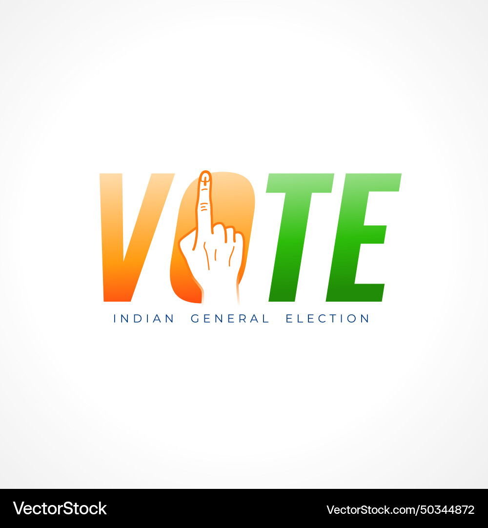 Indian voting day background for political Vector Image