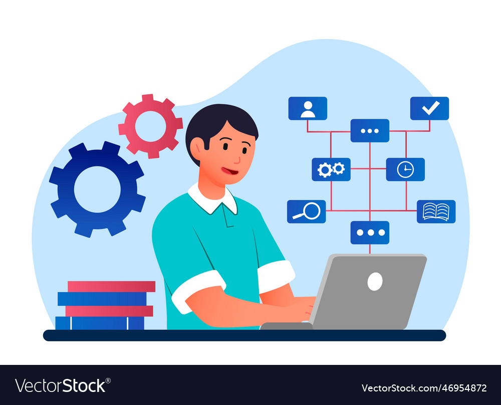 Logic at work Royalty Free Vector Image - VectorStock