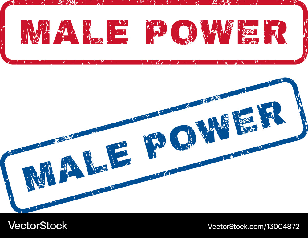 Male Power Rubber Stamps Royalty Free Vector Image