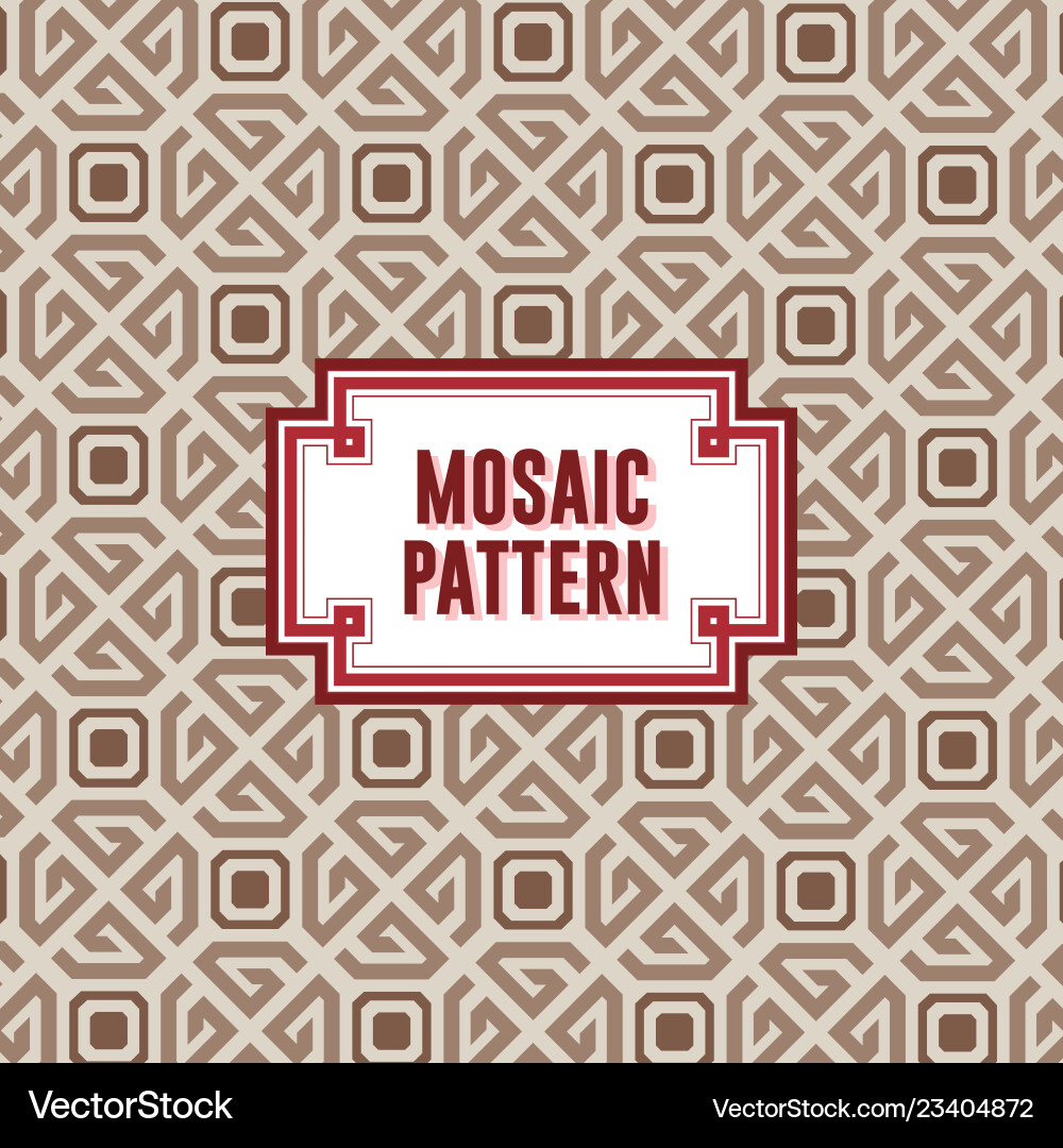 Mosaic pattern Royalty Free Vector Image - VectorStock