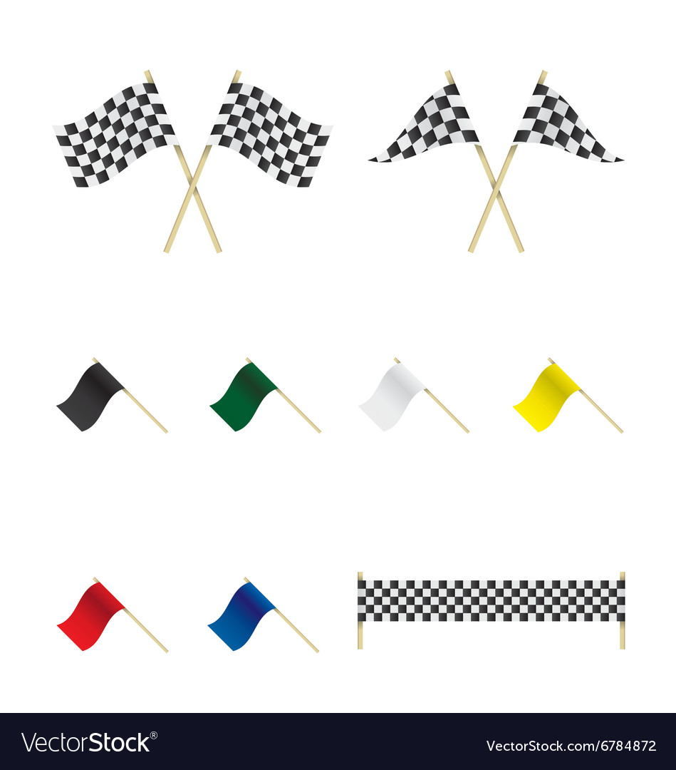 Racing flags set Royalty Free Vector Image - VectorStock Racing flags set Royalty Free Vector Image - VectorStock