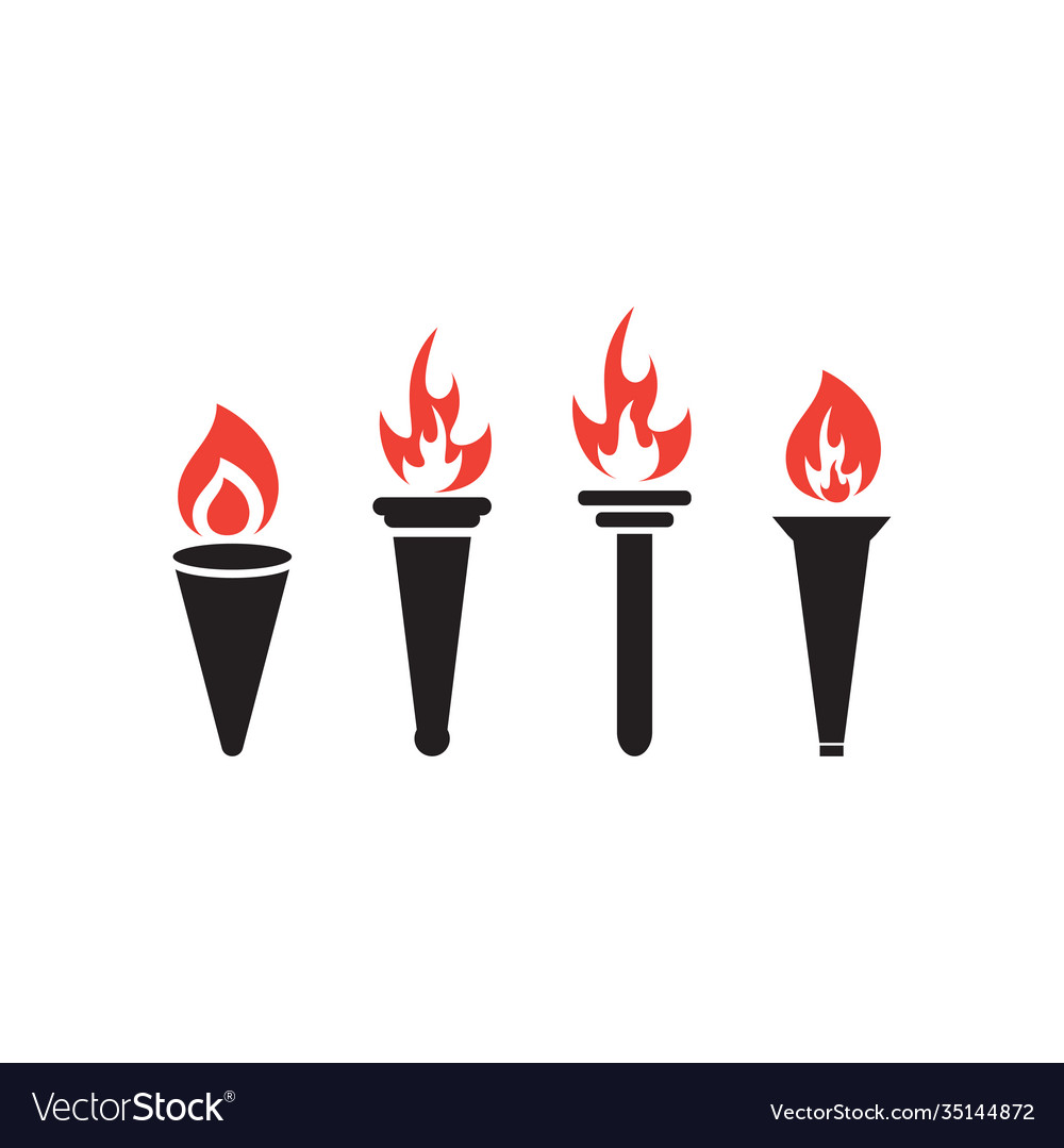 Torch icon design template isolated Royalty Free Vector