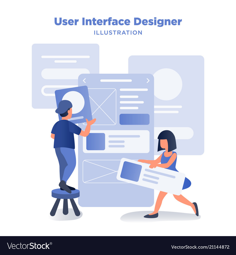 User interface user experience designer Royalty Free Vector