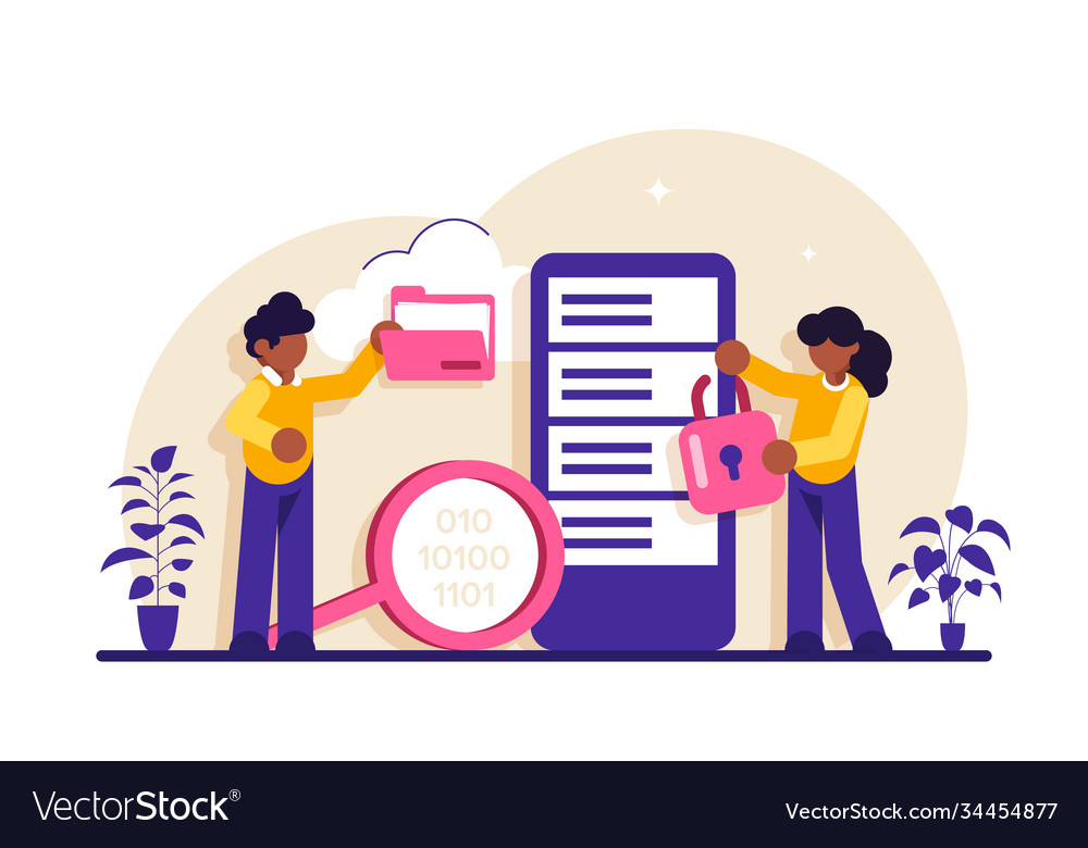 Data analytics manage database developer Vector Image