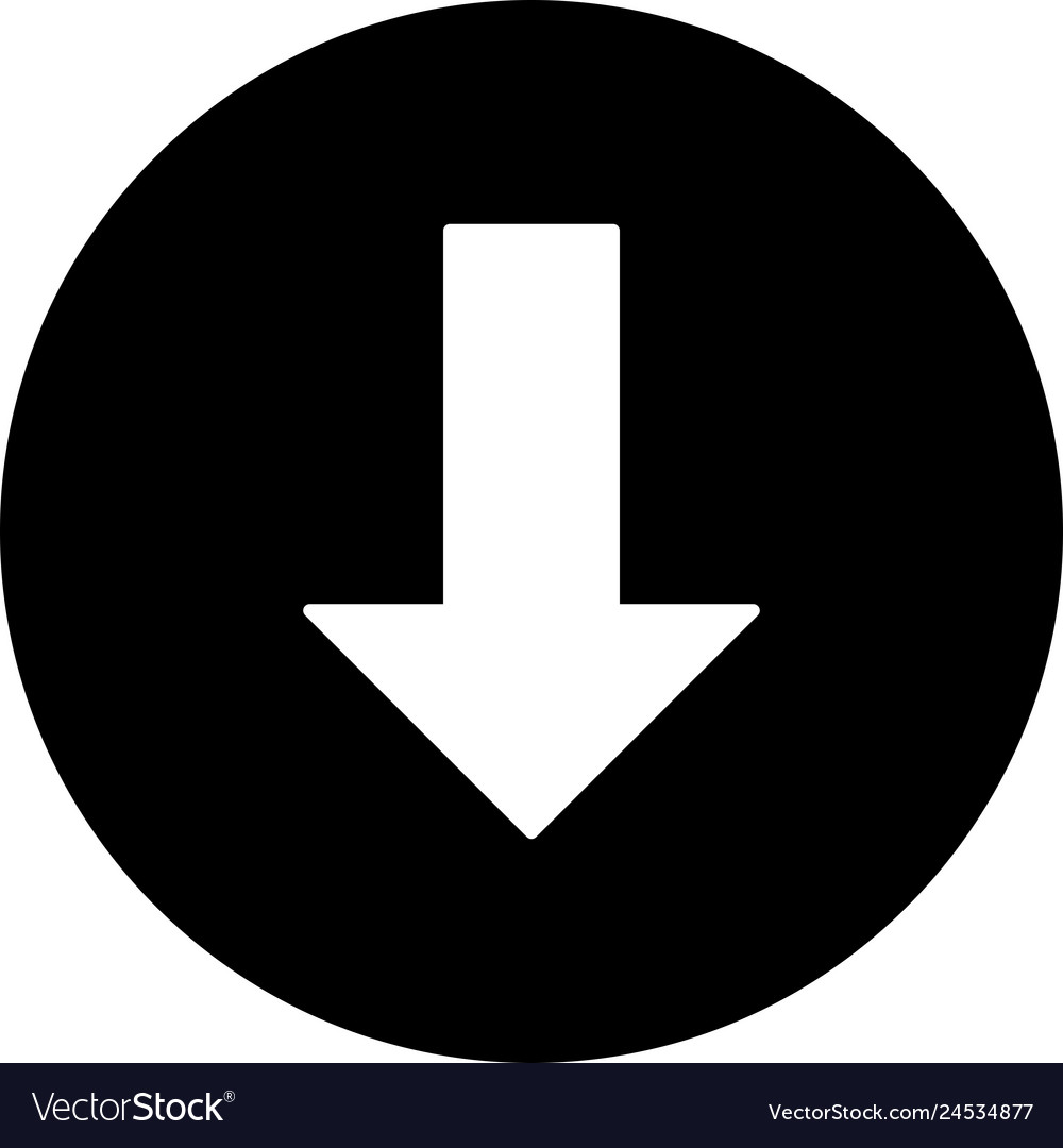 Down arrow icon Royalty Free Vector Image - VectorStock