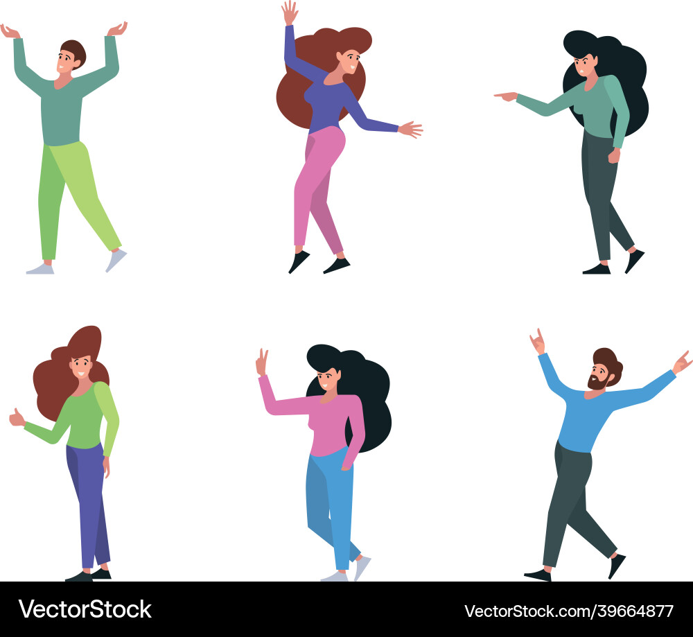 Emotions characters angry sullen happy contented Vector Image
