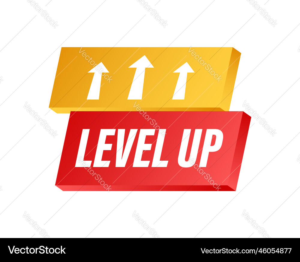 Game icon bonus level up new logo Royalty Free Vector Image