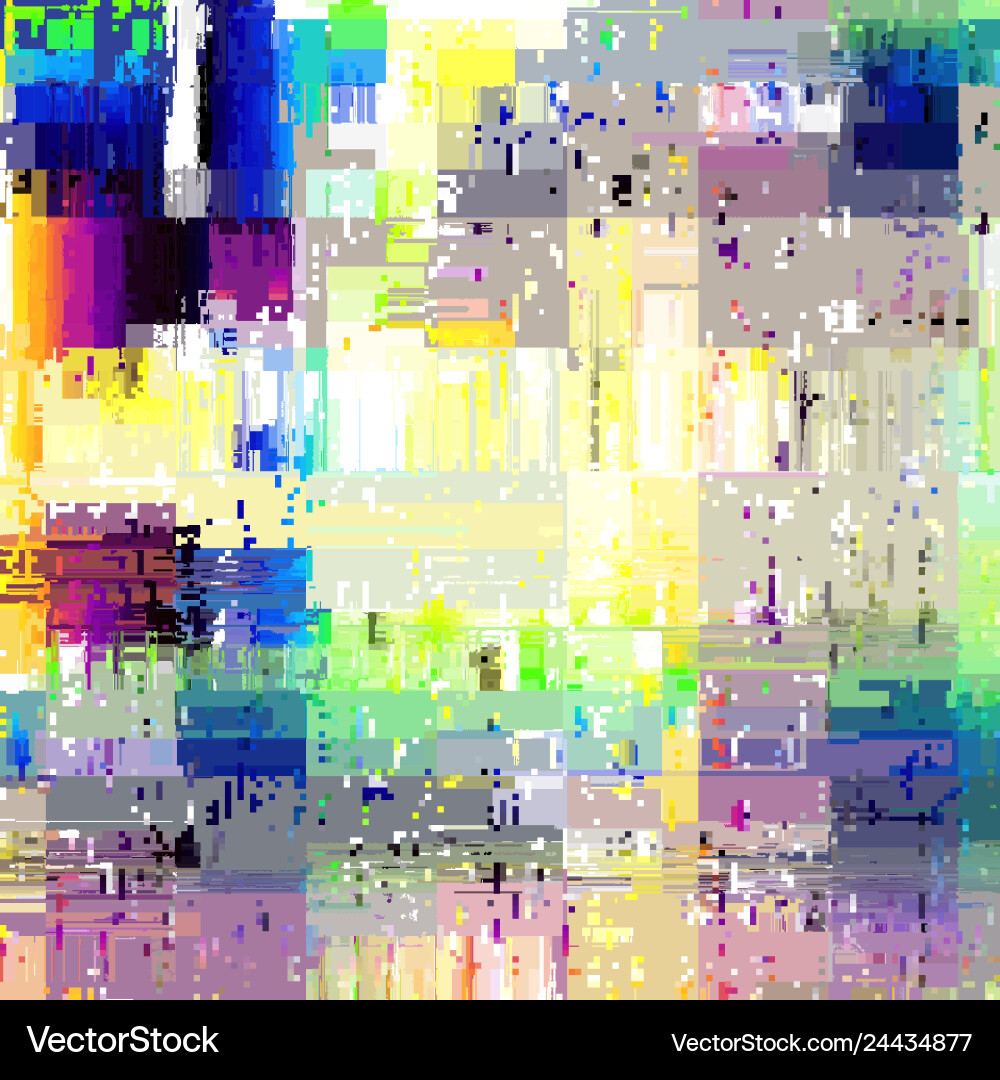 Image with imitation of grunge datamoshing Vector Image