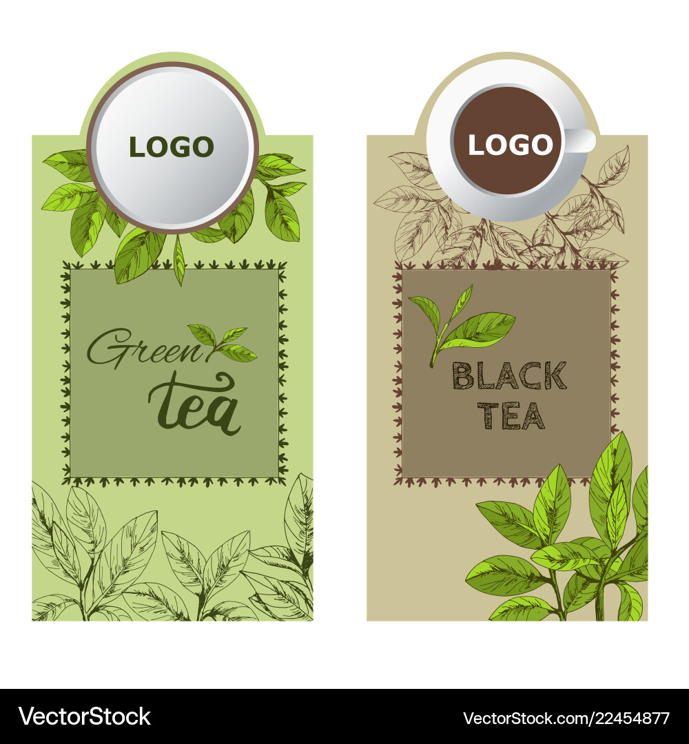 Label tea3eps Royalty Free Vector Image - VectorStock