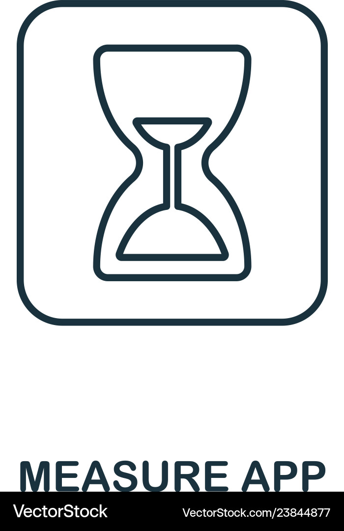 Measure app icon monochrome style design from Vector Image