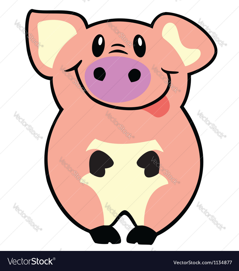 Simple pig Royalty Free Vector Image - VectorStock